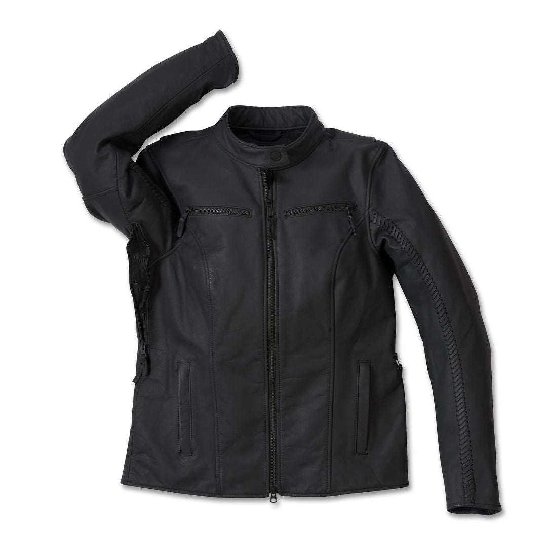 Harley Davidson Women s Moxie Willie G Laced Leather Riding Jacket