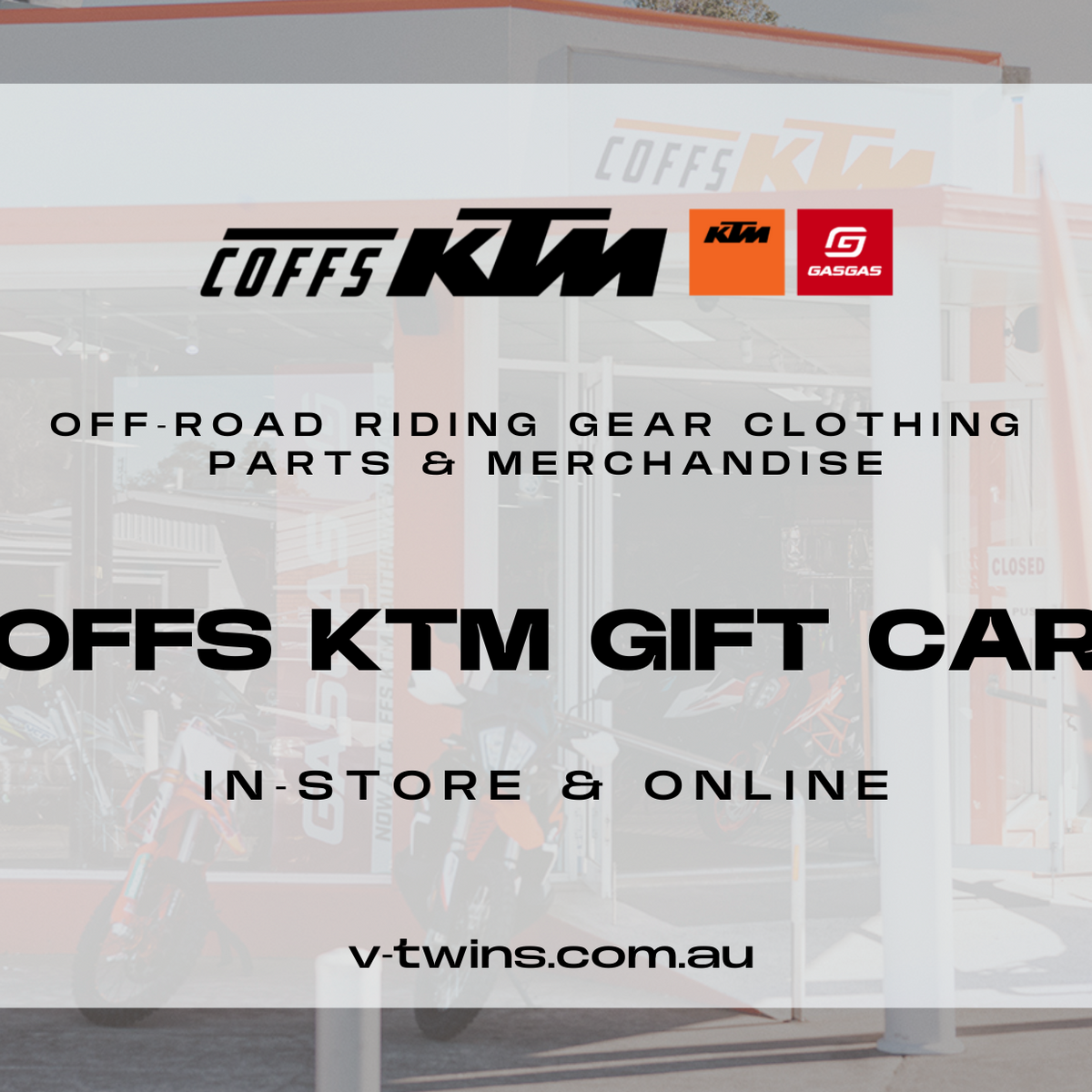 Coffs KTM Gift Cards – V-Twins Motorcycles