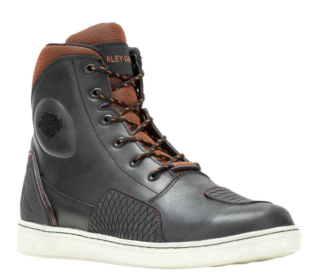 Harley-Davidson Men's Holtman Waterproof Boots - Black/Orange – V-Twins ...