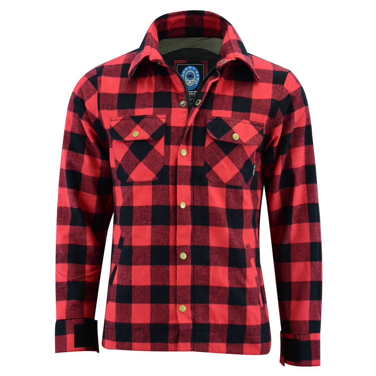 Johnny Reb Men's Waratah Protective Jacket - Red Check – V-Twins ...