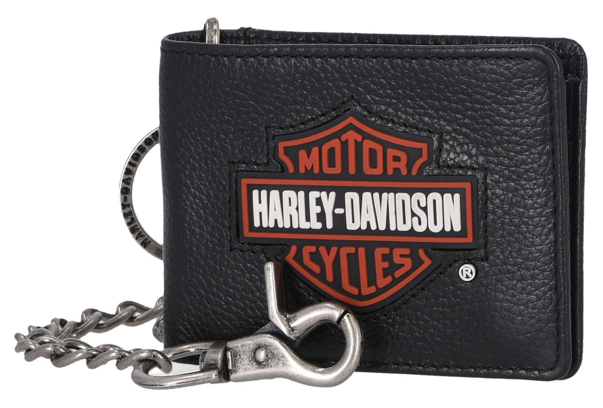 Harley-Davidson B&S Patch Slimfold Chain Wallet – V-Twins Motorcycles