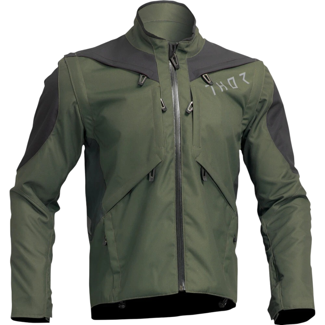 Thor Men's Terrain Jacket - Army/Charcoal – V-Twins Motorcycles